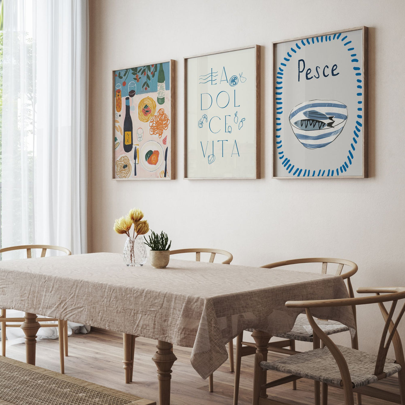Eclectic Food Printable Wall Art – Set of 5 Kitchen Gallery Prints ...