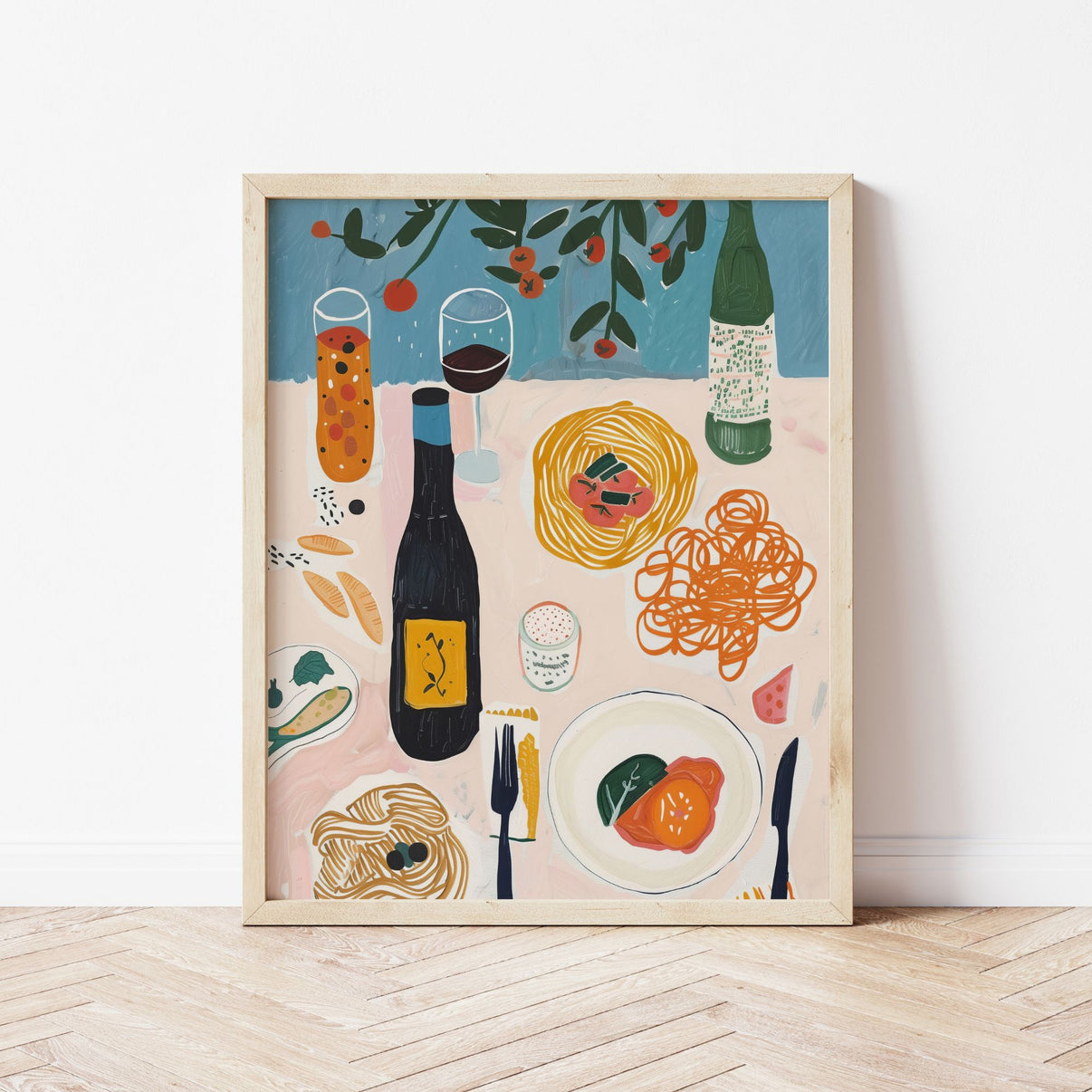 Eclectic Food Printable Wall Art – Set of 5 Kitchen Gallery Prints ...